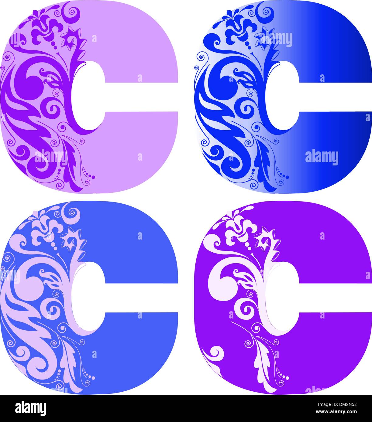 Decorated letter letters Stock Vector Images - Alamy