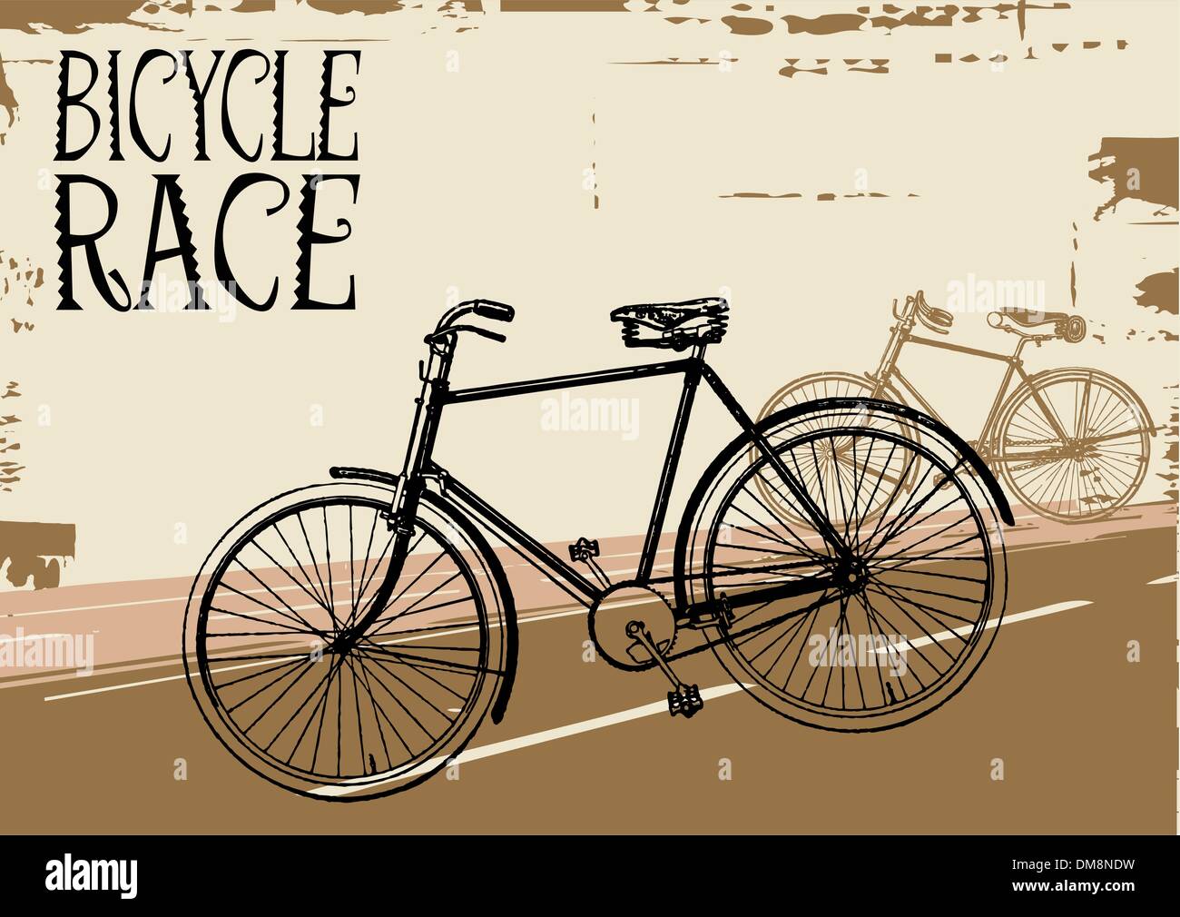Old black cycle Stock Vector Images - Alamy