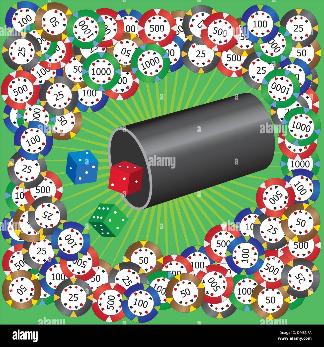 Dice and tokens Stock Vector Image & Art - Alamy