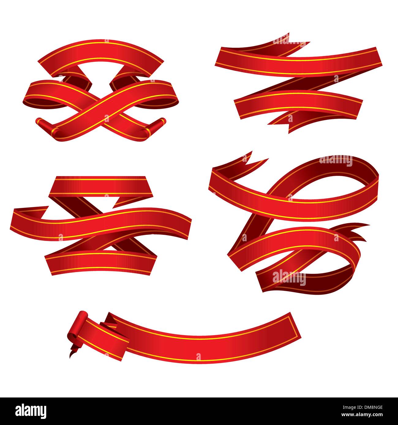 red banners set (vector Stock Vector Image & Art - Alamy