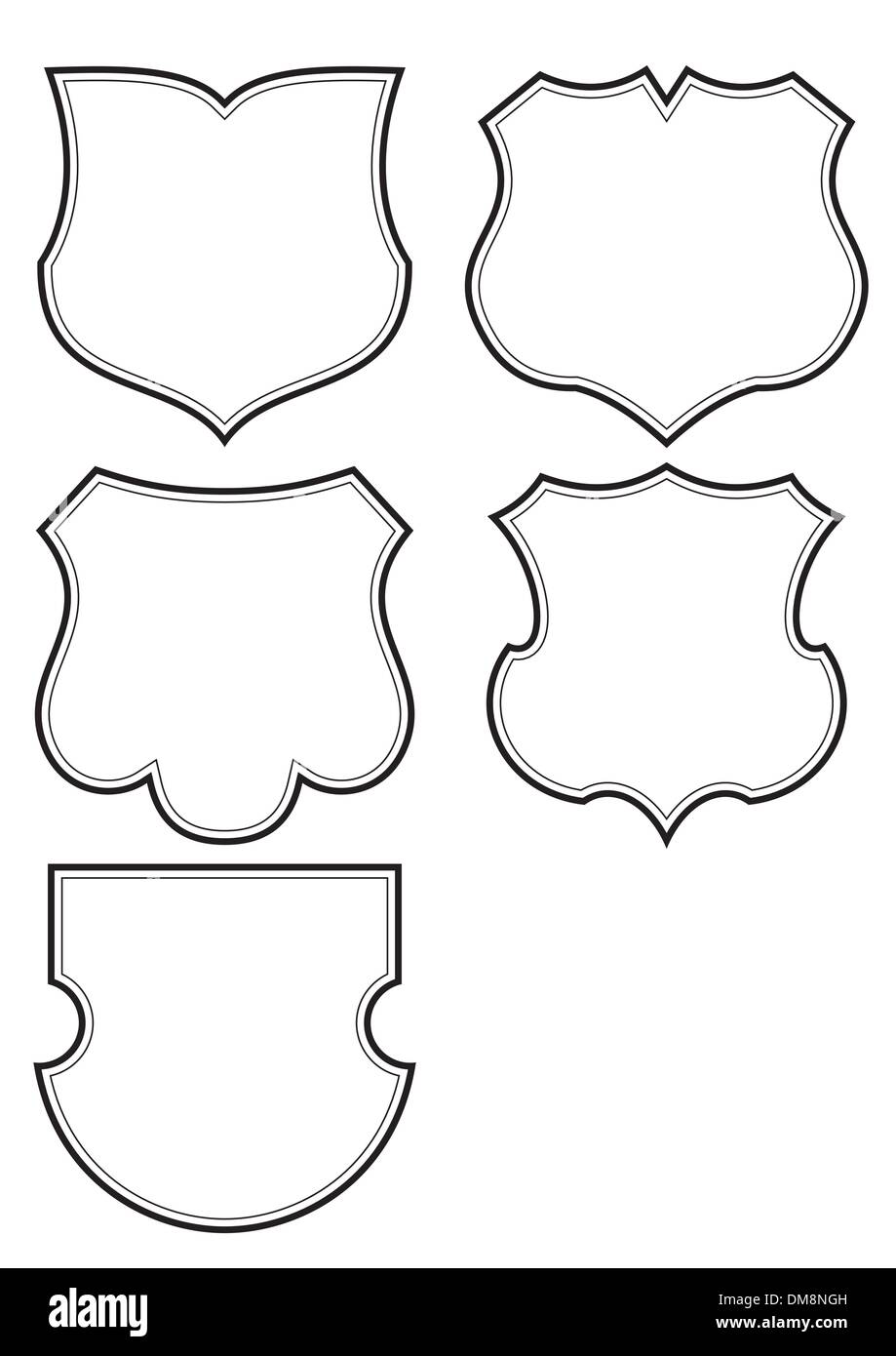 shield frames set (vector Stock Vector Image & Art - Alamy