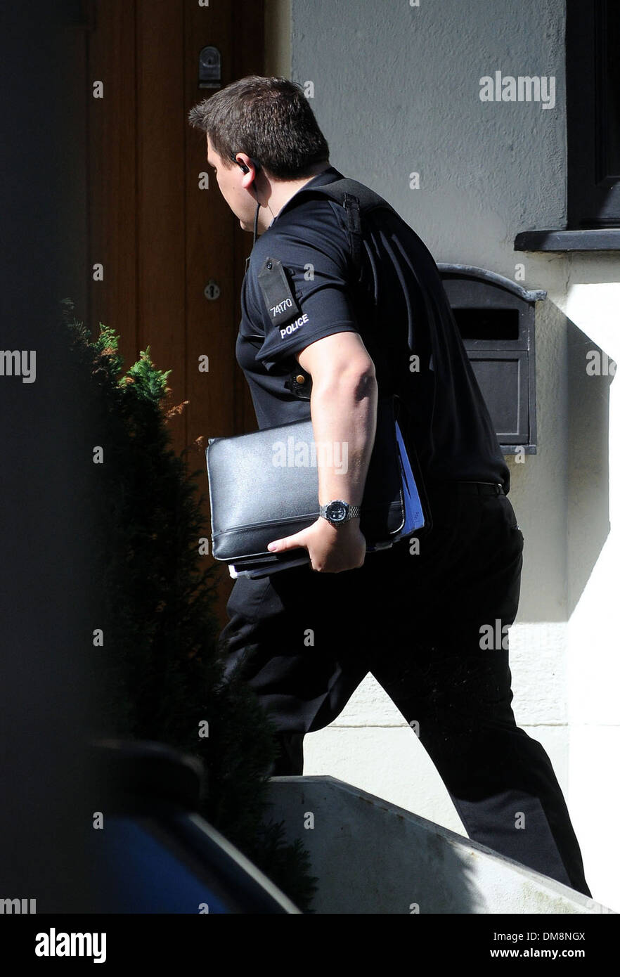 A policeman arrives at home of Chantelle Houghton and Alex Reid Alex ...