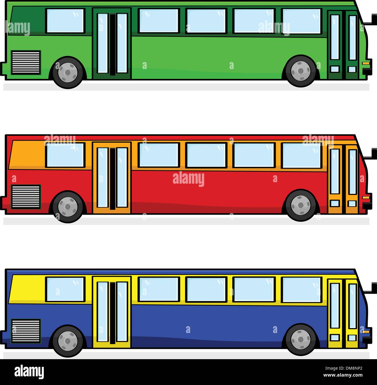 Big three bus Stock Vector Images - Alamy