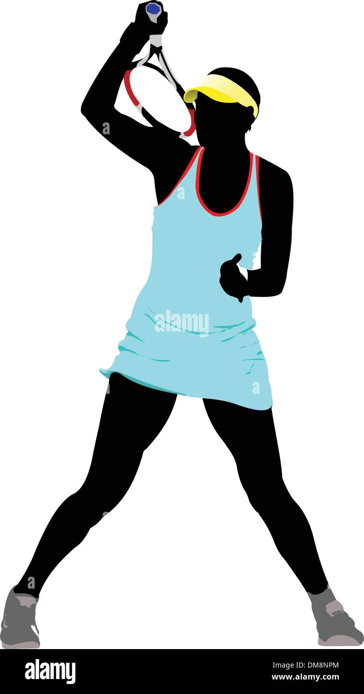 Tennis player. Colored Vector illustration for designers Stock Vector ...