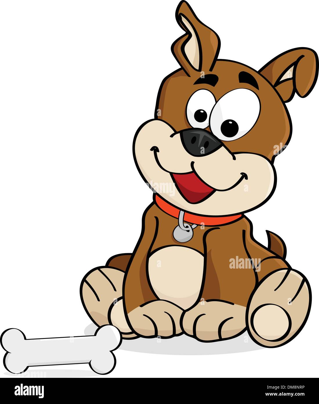 Dog sitting down Stock Vector Images - Alamy