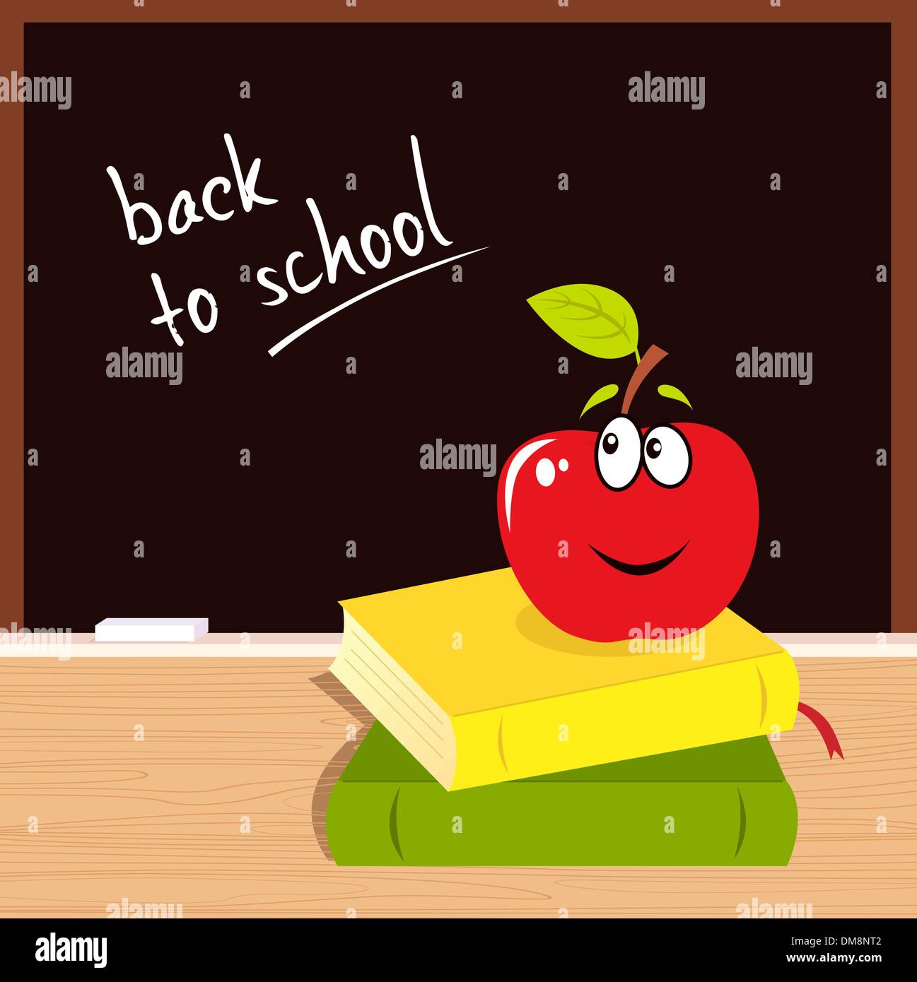 Cartoon apple school symbol icon hi-res stock photography and images ...