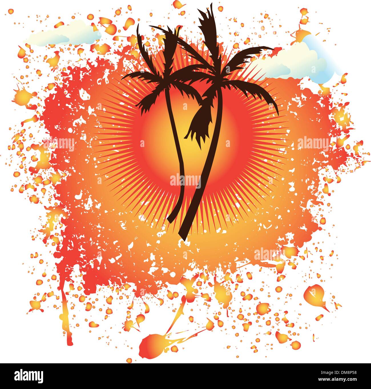 Coco palm trees Stock Vector Images - Alamy