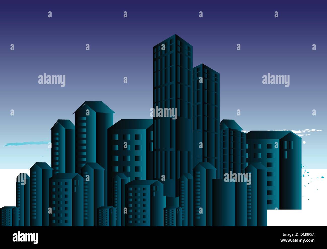 Aerial view downtown city center Stock Vector Images - Alamy