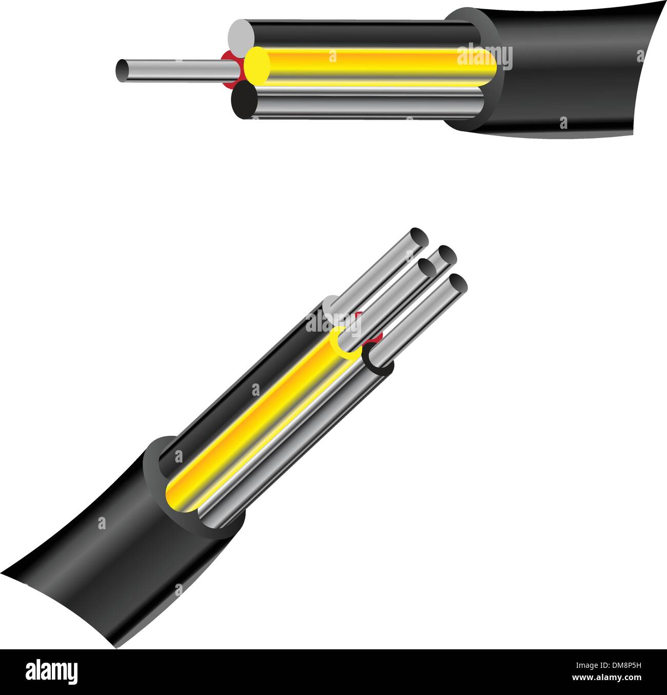 Industrial electric cable Stock Vector Images - Alamy
