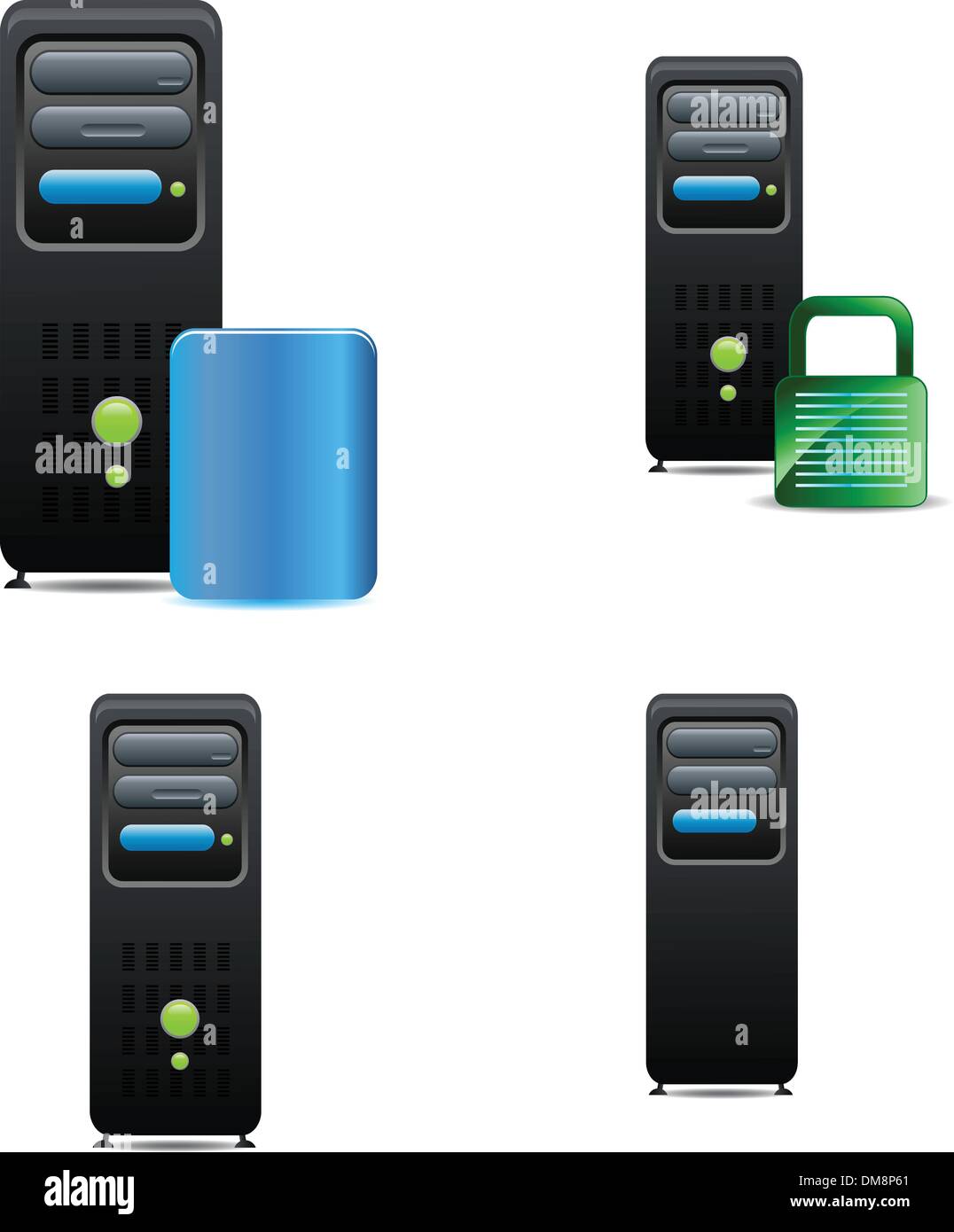 Icons server Stock Vector Images - Alamy