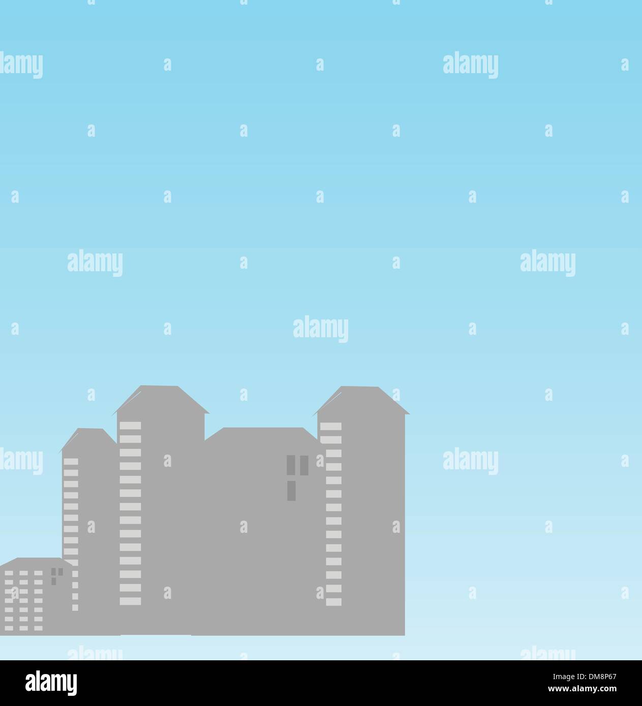 City summer landscape view Stock Vector Images - Alamy