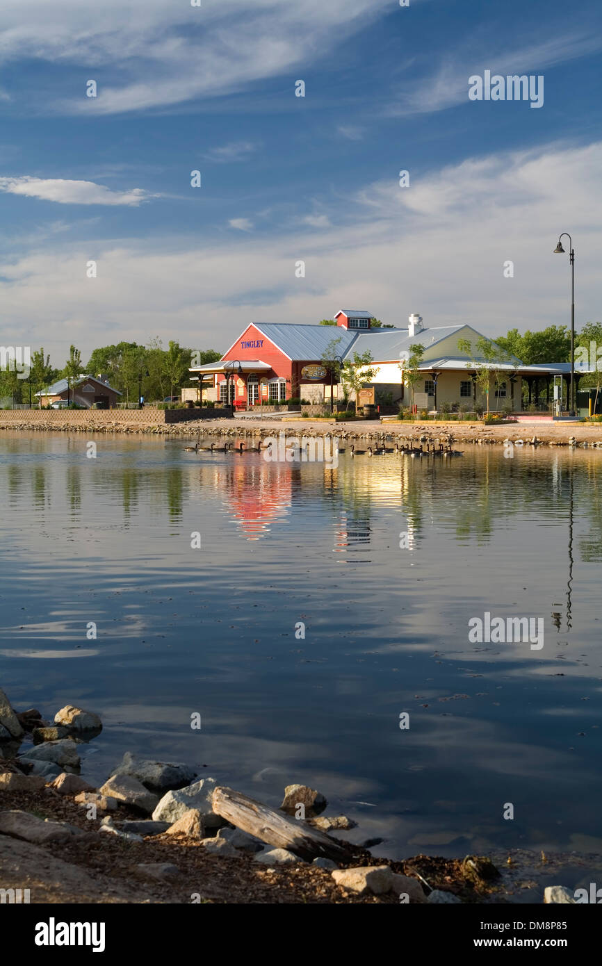Train Station, Cafe and pond, Tingley Beach, Albuquerque, New Mexico ...