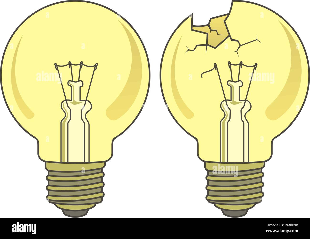 Broken lamp vector vectors Stock Vector Images - Alamy