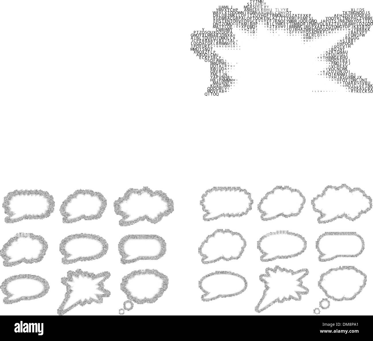 Speech bubbles from letter Stock Vector Image & Art - Alamy