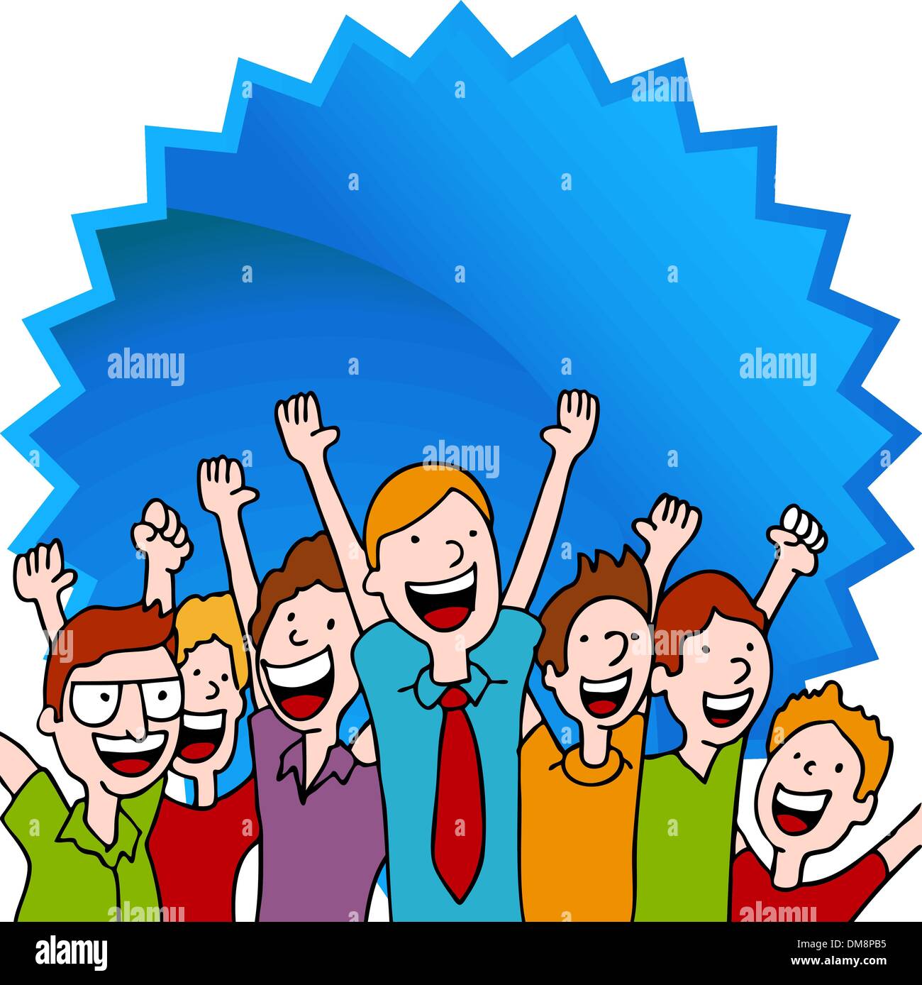 Business team cheering shouting Stock Vector Images - Alamy