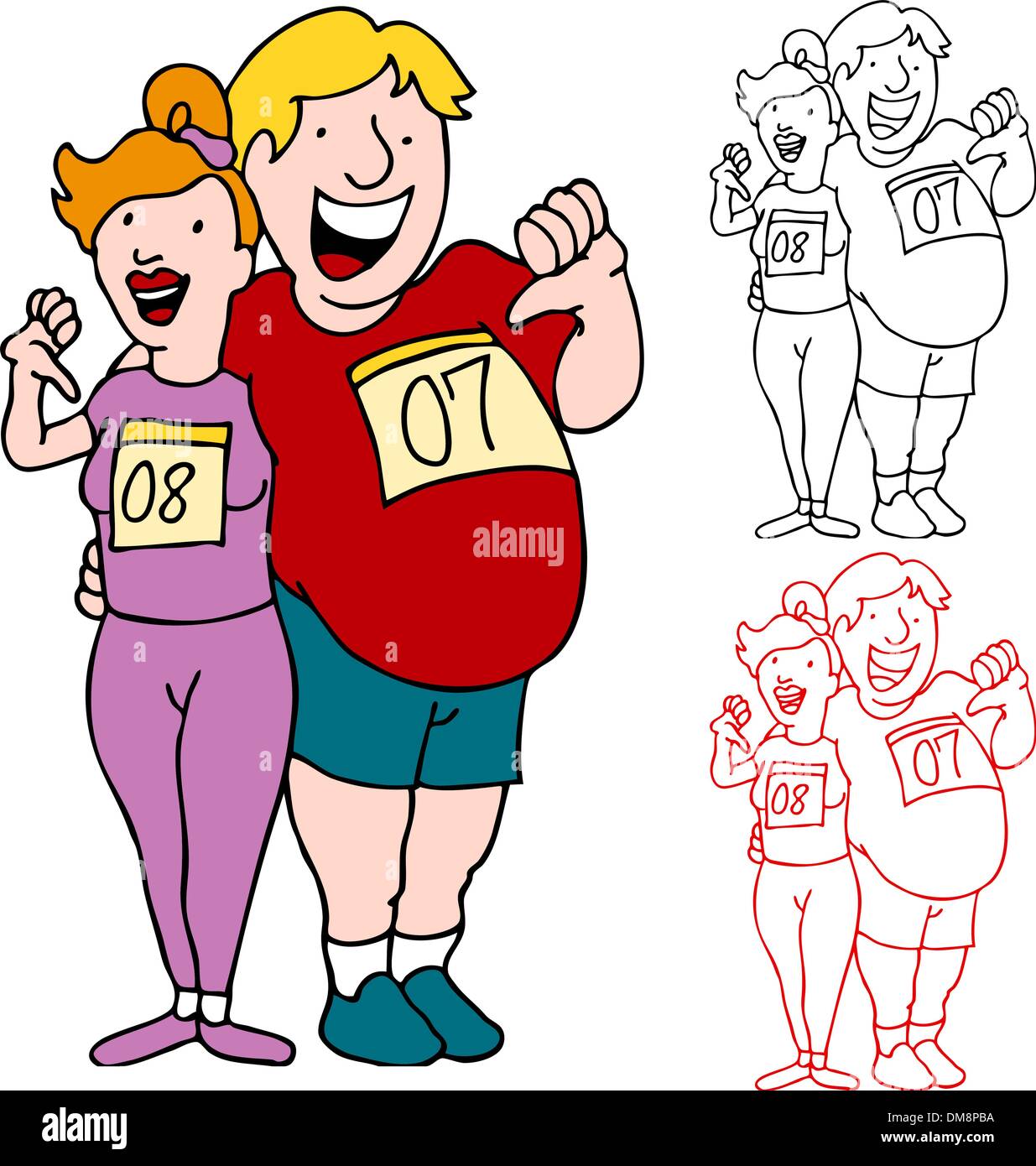 Fat people lose weight Cut Out Stock Images & Pictures - Alamy