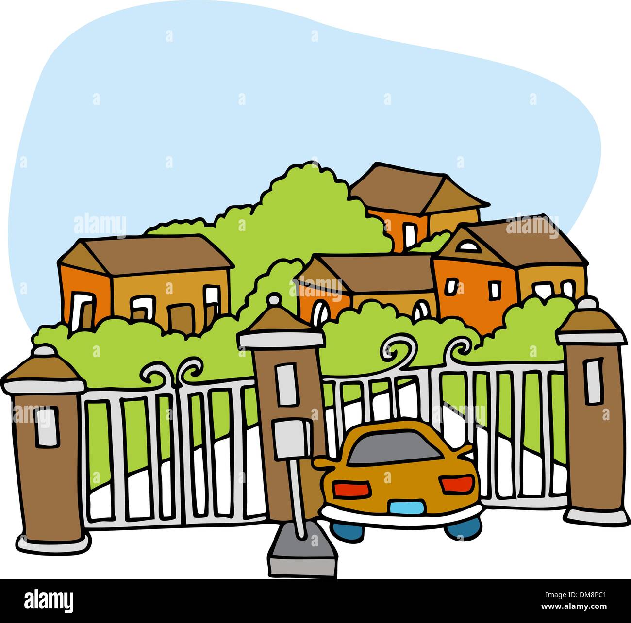Gate gated Stock Vector Images - Alamy