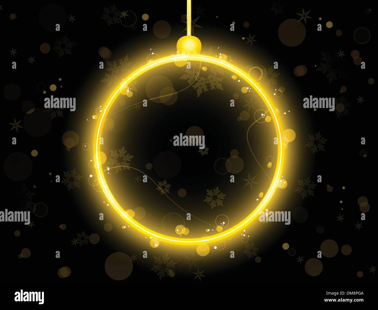 Golden christmas decor on Stock Vector Images - Alamy