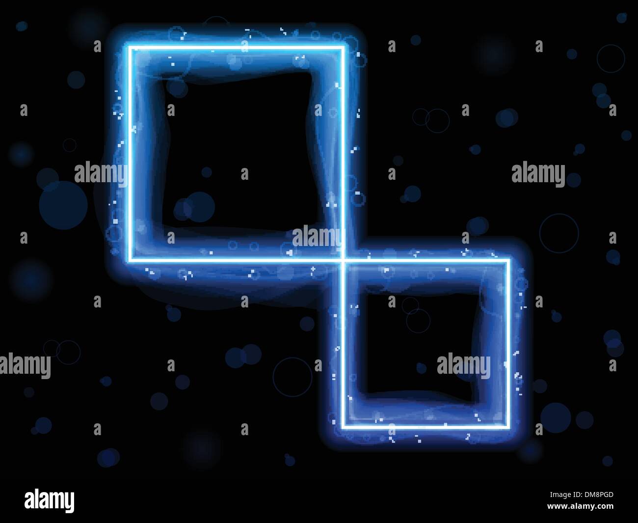 Blue Square Border with Sparkles and Swirls Stock Vector Image & Art ...