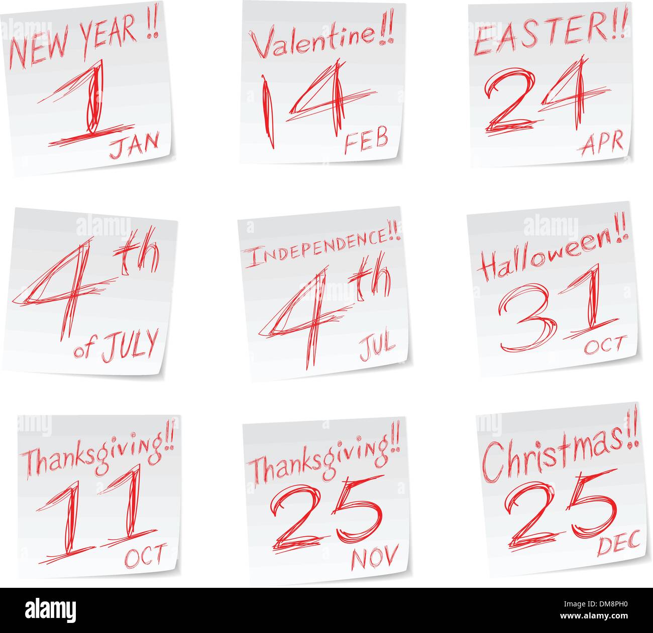National holidays in united Stock Vector Images - Alamy