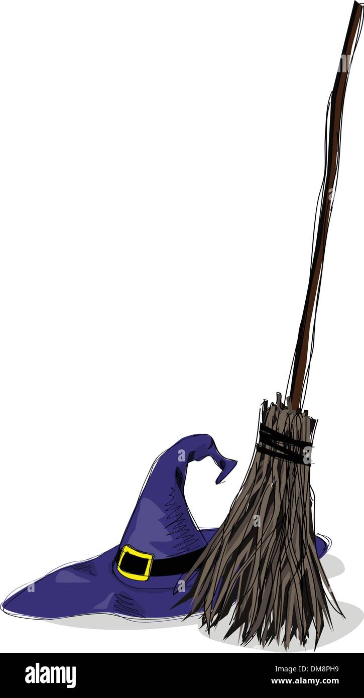 Magic witch hat in Stock Vector Images - Alamy