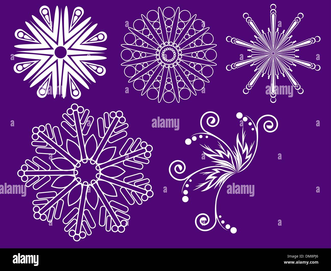 Snowflakes frost pattern on Stock Vector Images - Alamy