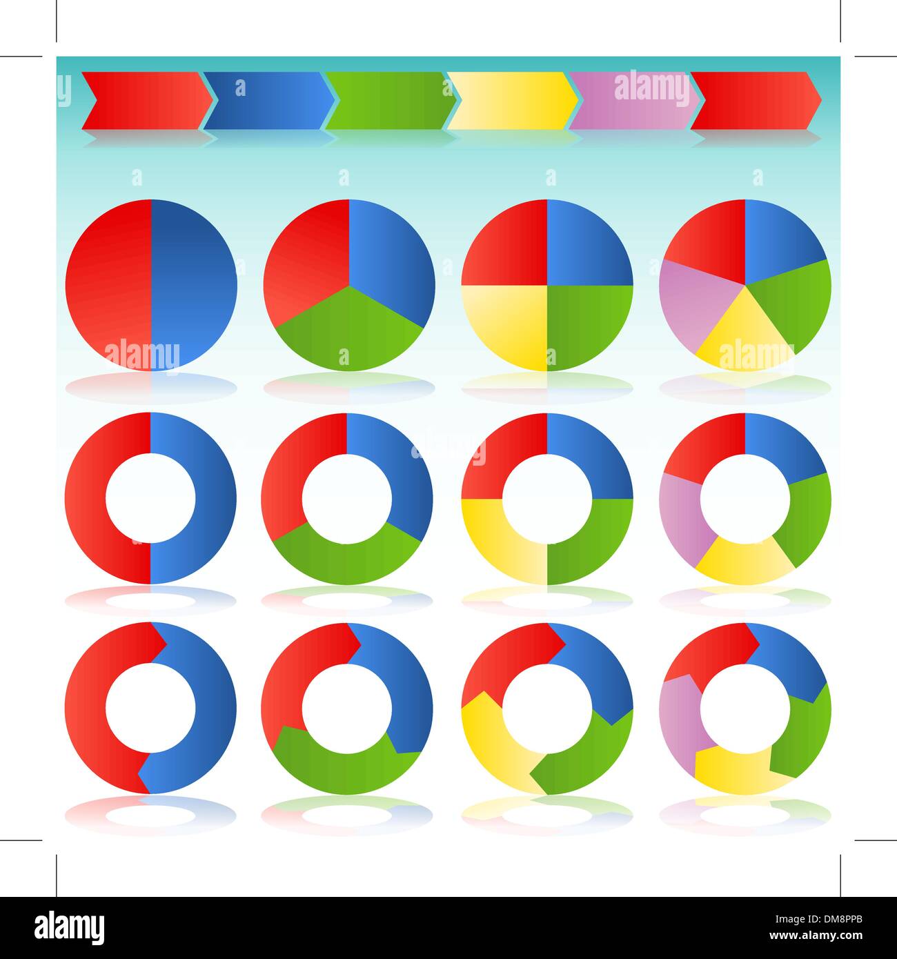 Colorful Round Arrow Process Icon Slide Stock Vector Image & Art - Alamy