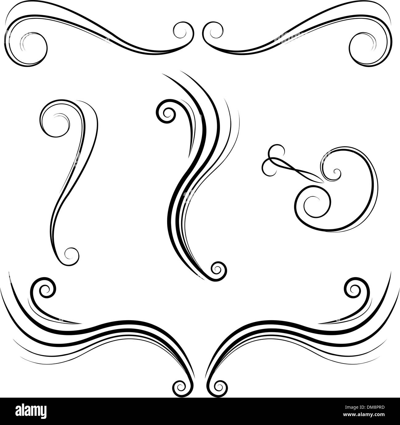 Elegant Swirl Design Elements Stock Vector Image And Art Alamy