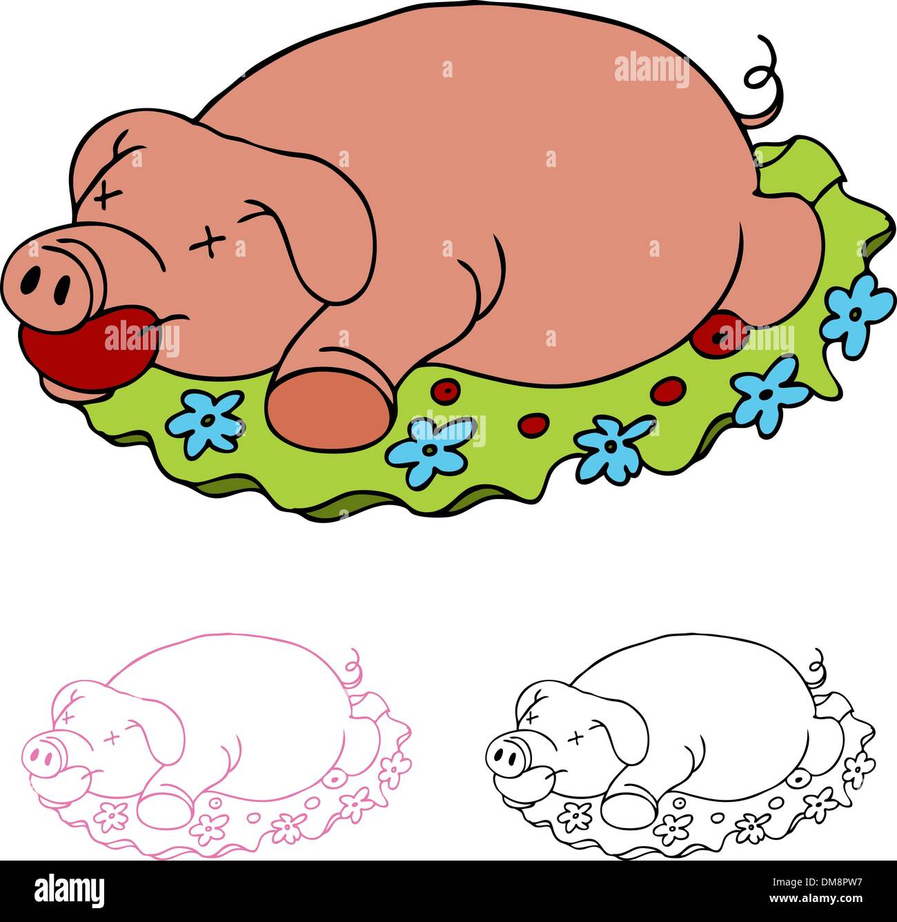 Luau Roasted Pig Stock Vector Image & Art - Alamy
