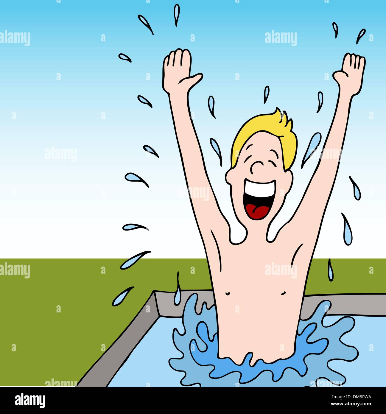 Children splashing Stock Vector Images - Alamy