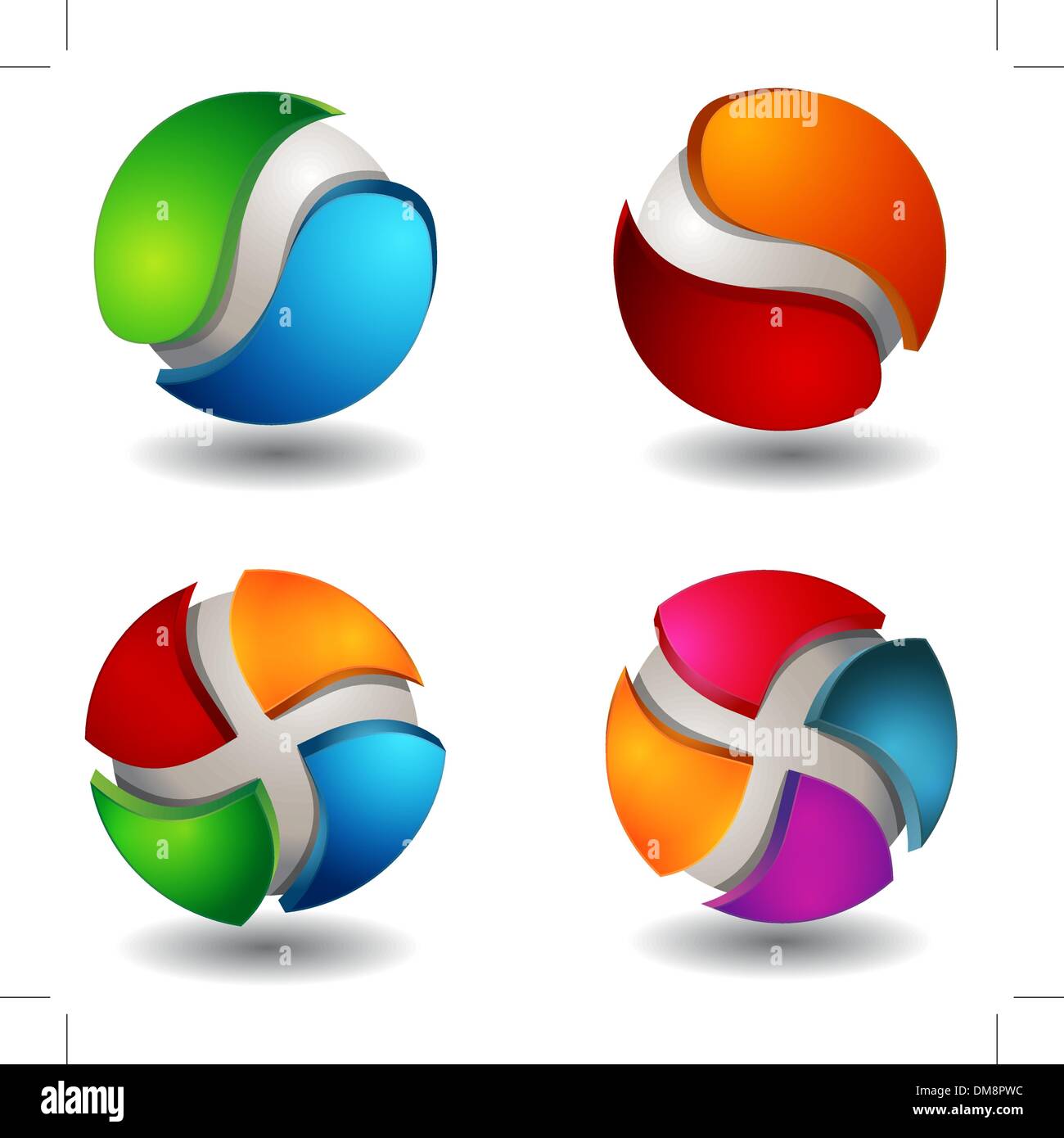 Abstract 3D Sphere Set Stock Vector Image & Art - Alamy