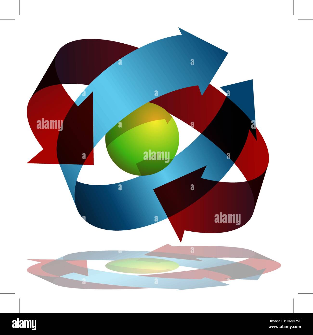 Curving arrow sphere Stock Vector Images - Alamy