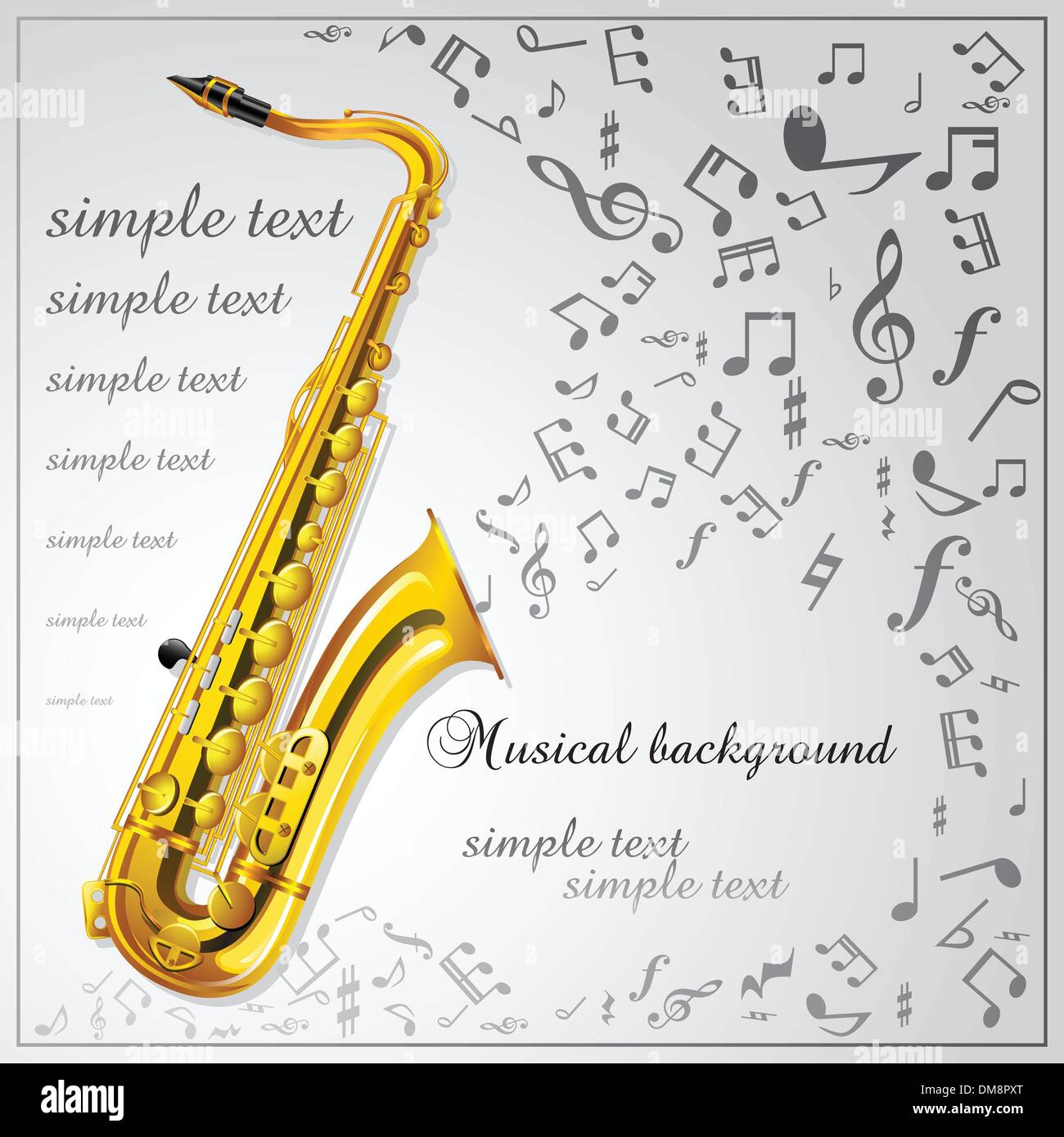 Saxophone. Musical background Stock Vector Image & Art - Alamy