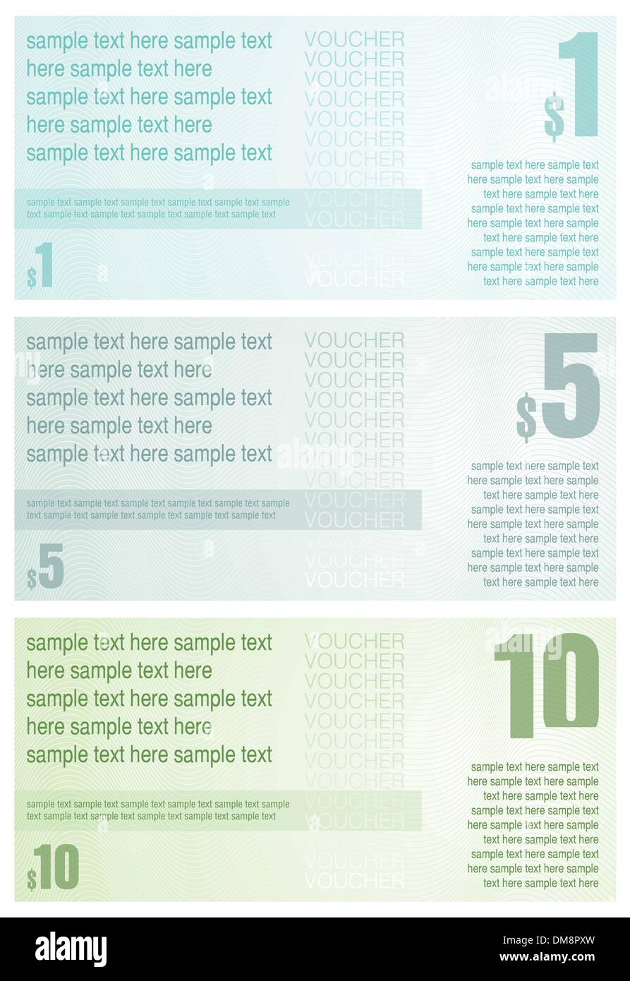 Set of vouchers - 1 Stock Vector Image & Art - Alamy