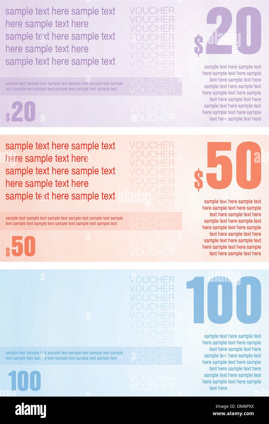Set of vouchers - 2 Stock Vector Image & Art - Alamy