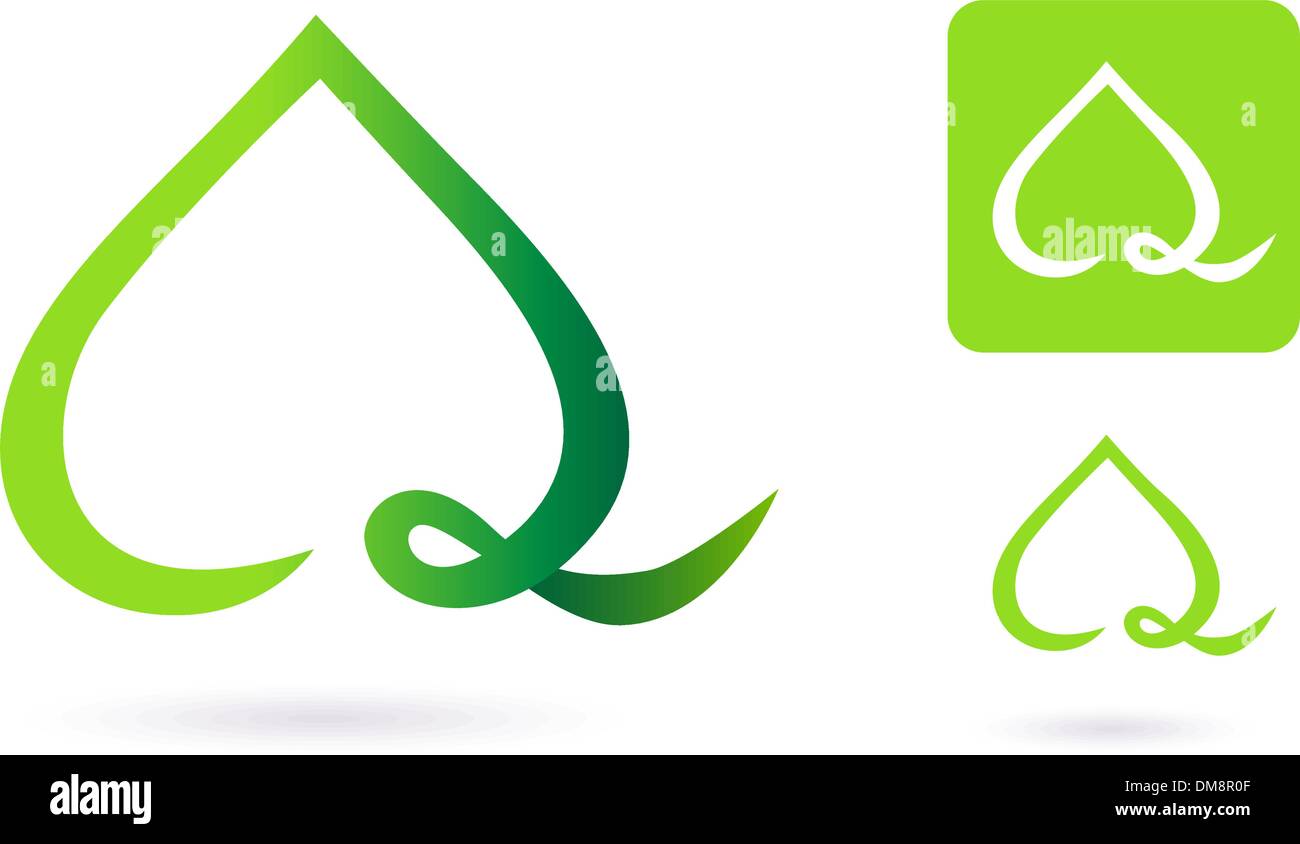 Nature heart leaf icon Stock Vector Image & Art - Alamy