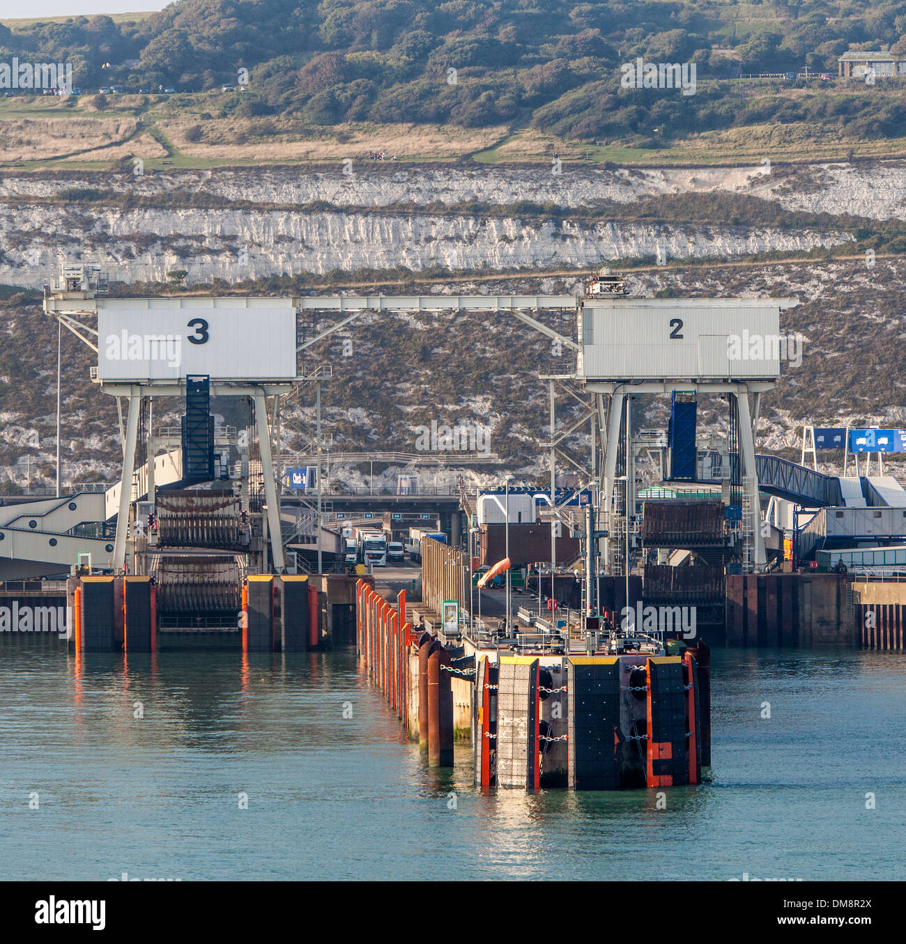 Docking berths for cross channel ferries in the Port of Dover, Dover ...