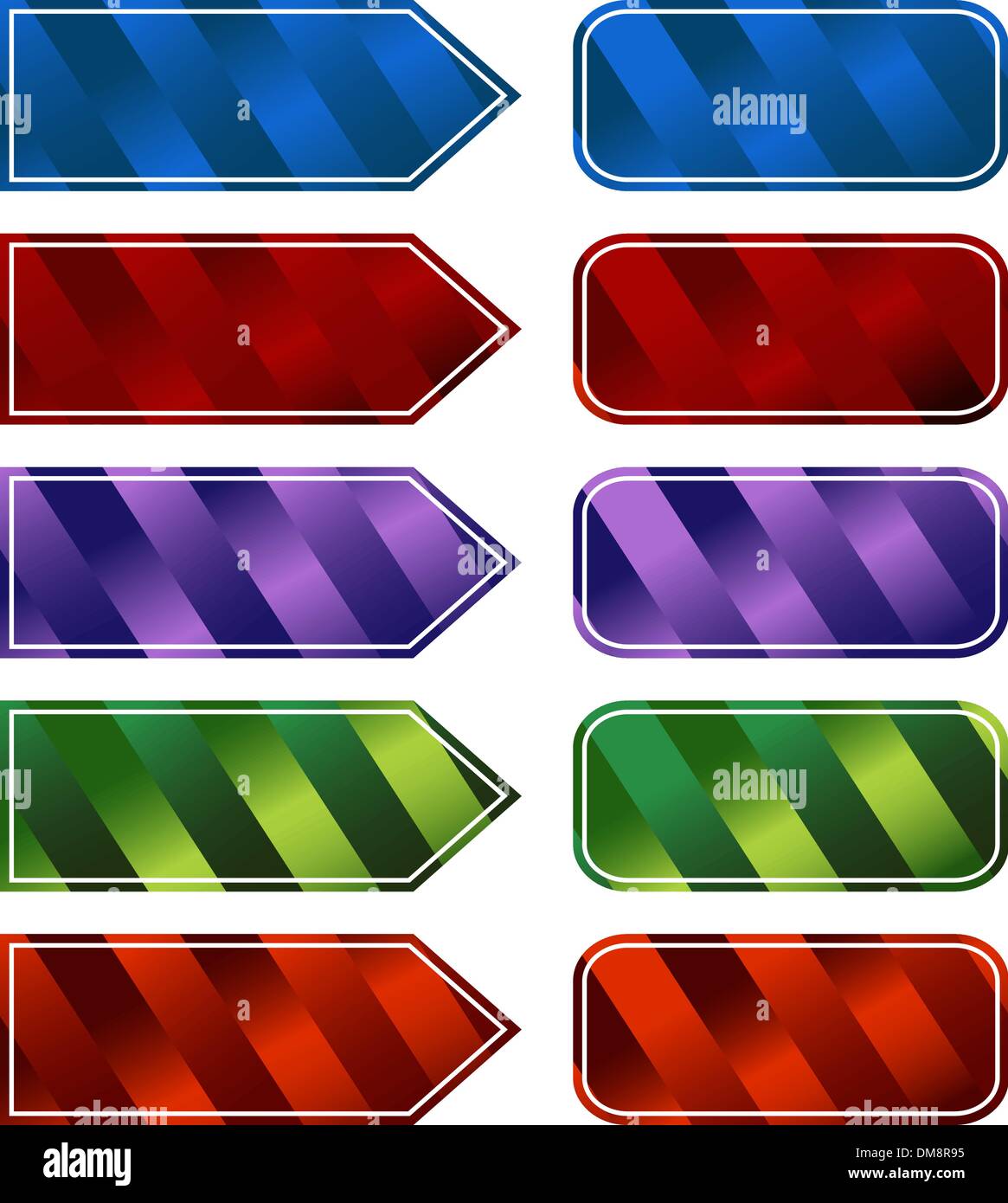 Striped Button Set Stock Vector Image & Art - Alamy