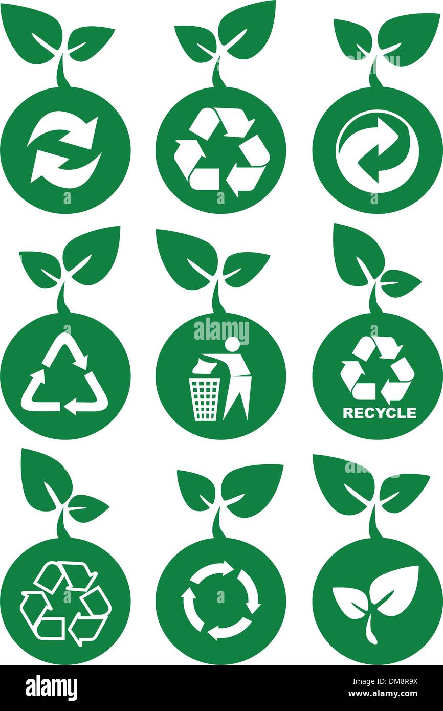 environment green icons Stock Vector Image & Art - Alamy