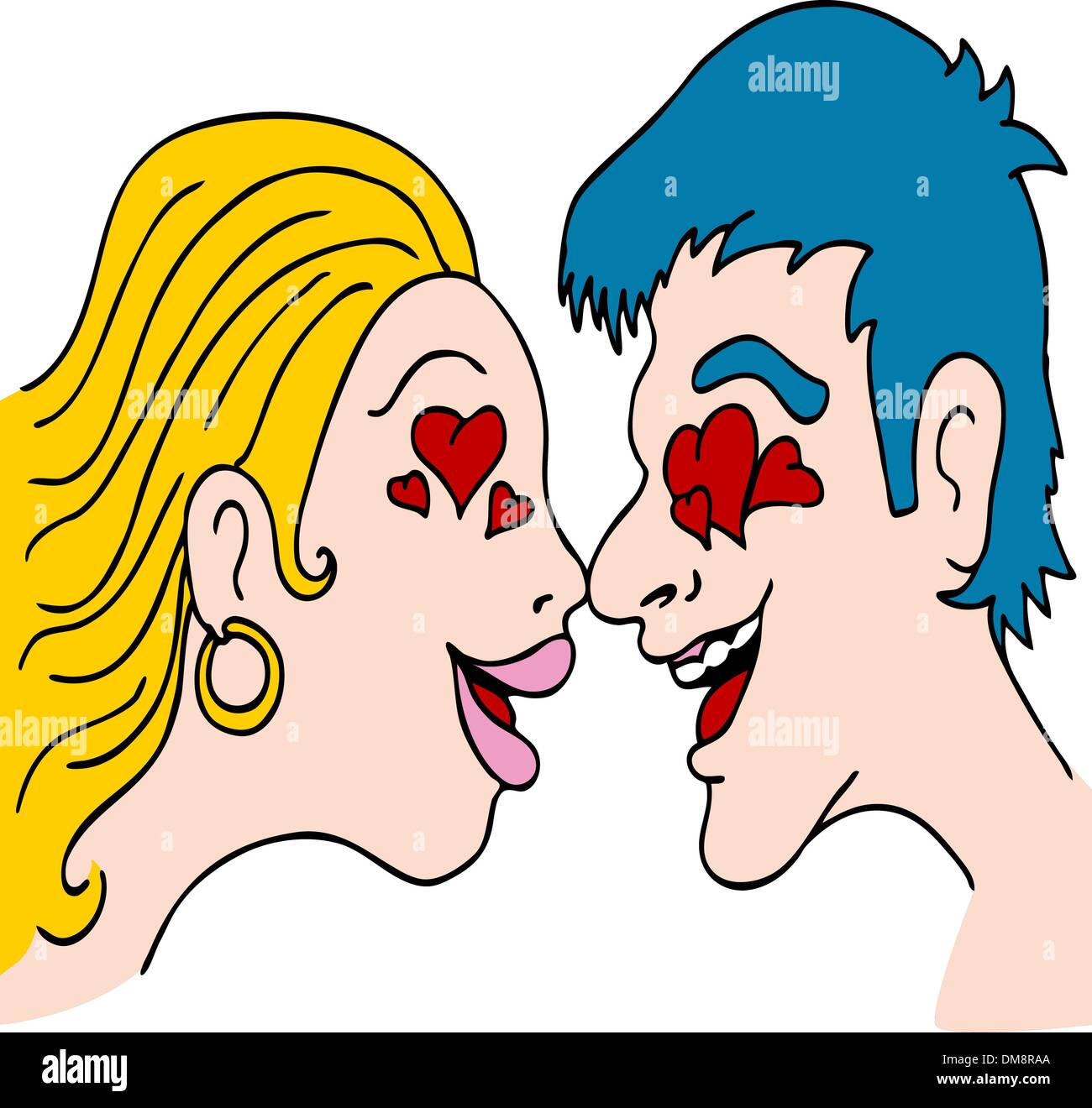 Lovers close up Stock Vector Images - Alamy