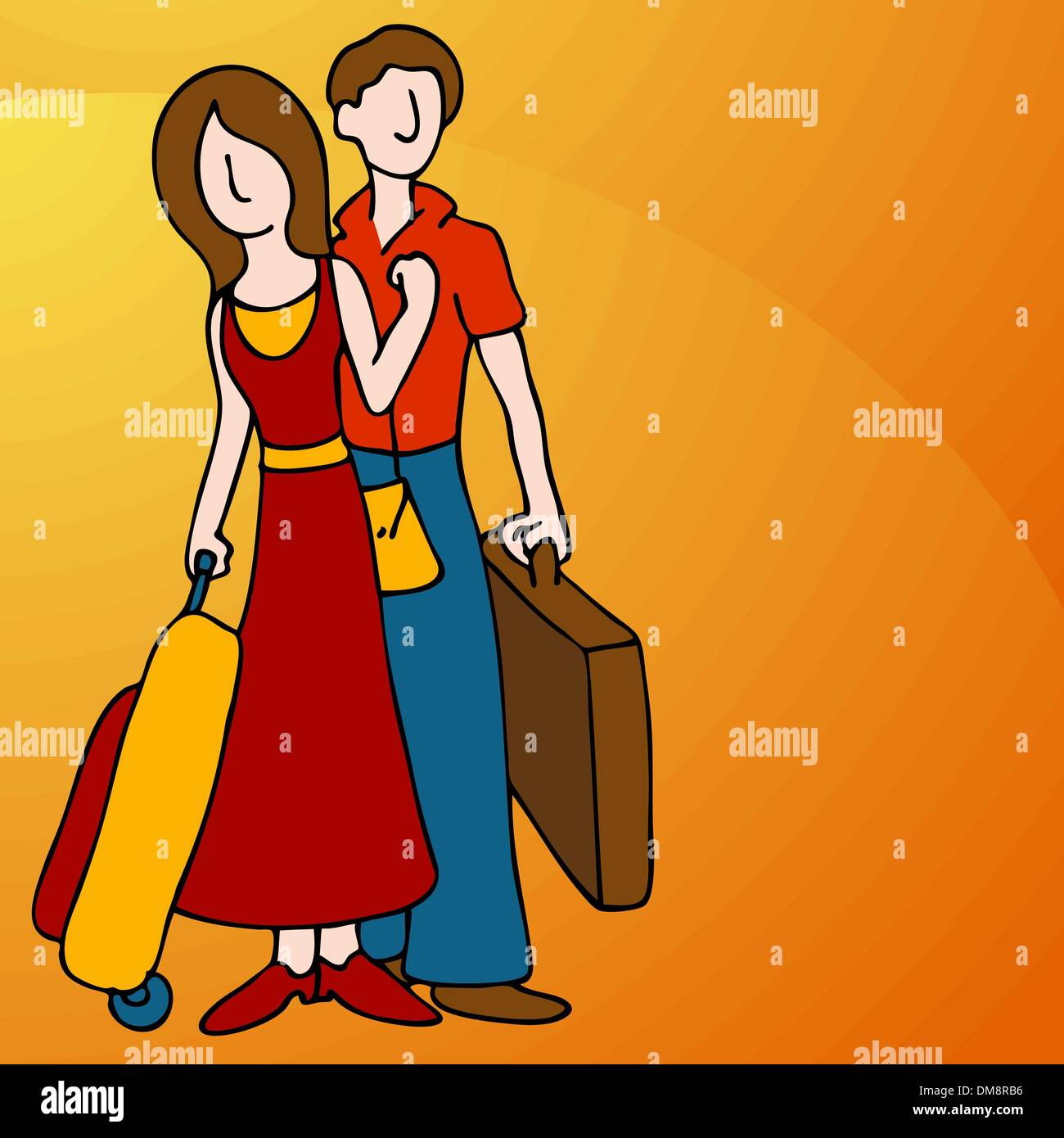Couple vacationing Stock Vector Images - Alamy