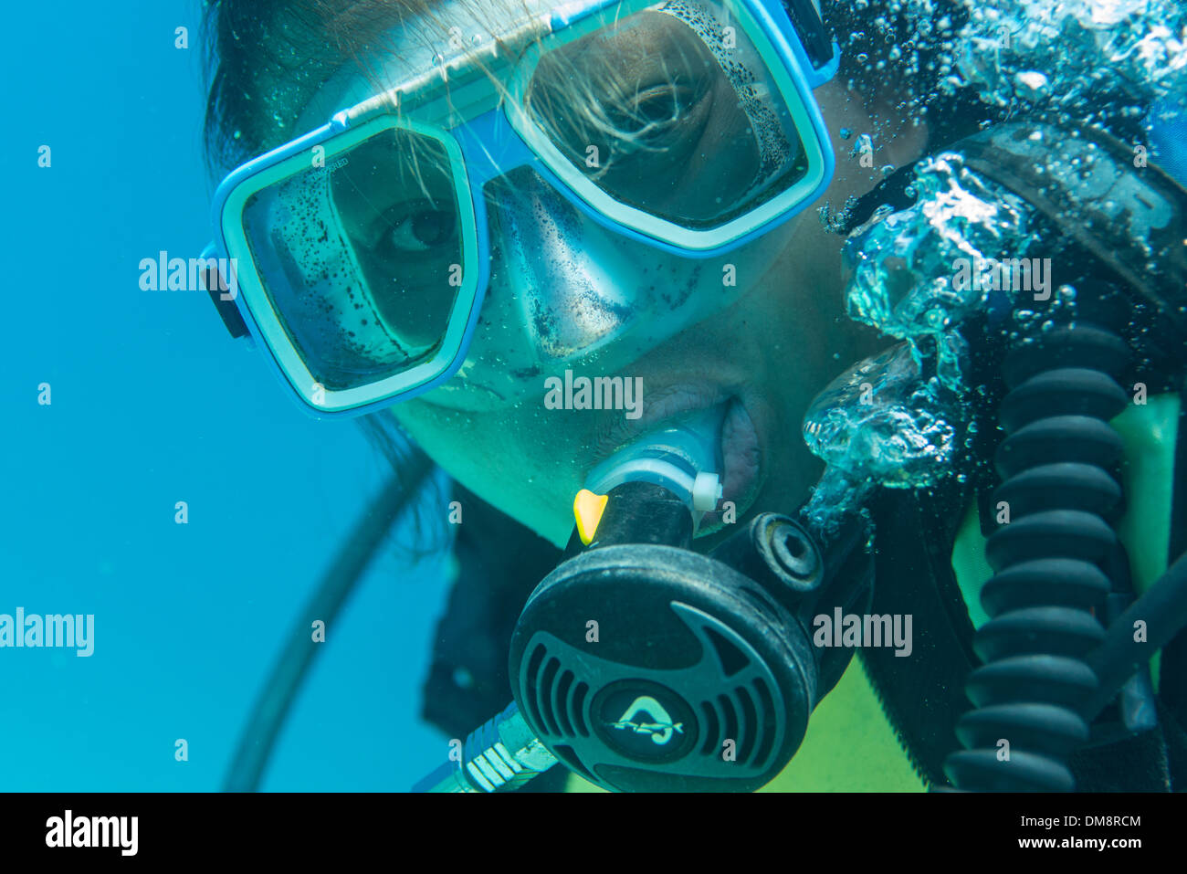 Portrait of a female diver Stock Photo - Alamy