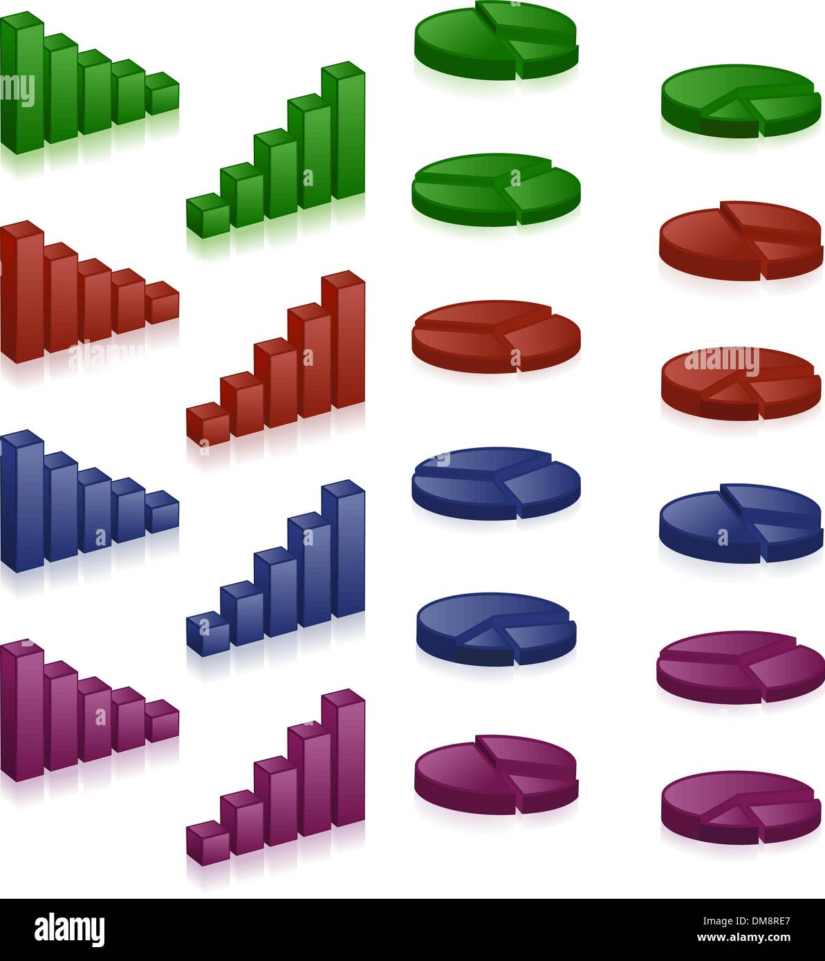 Colored pie charts hi-res stock photography and images - Alamy