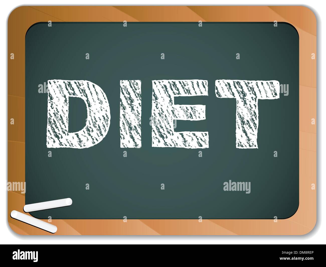 Diet written on blackboard with chalk Stock Vector Image & Art - Alamy