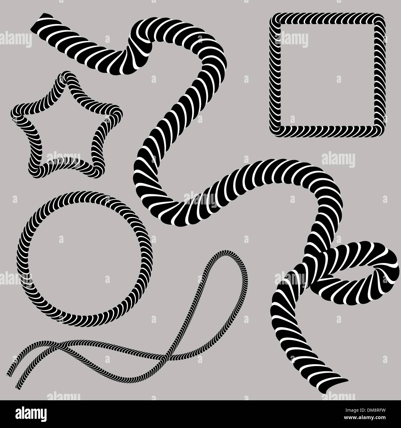 Rope with knots Stock Vector Images - Alamy