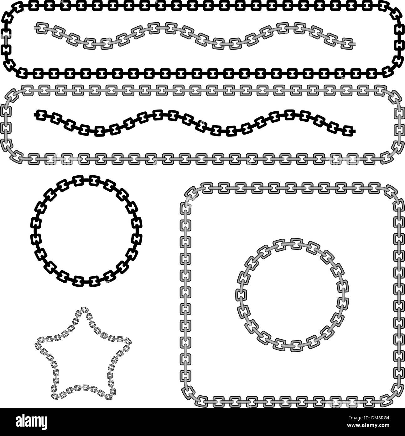 Chain Link Design Element Set Stock Vector Image & Art - Alamy