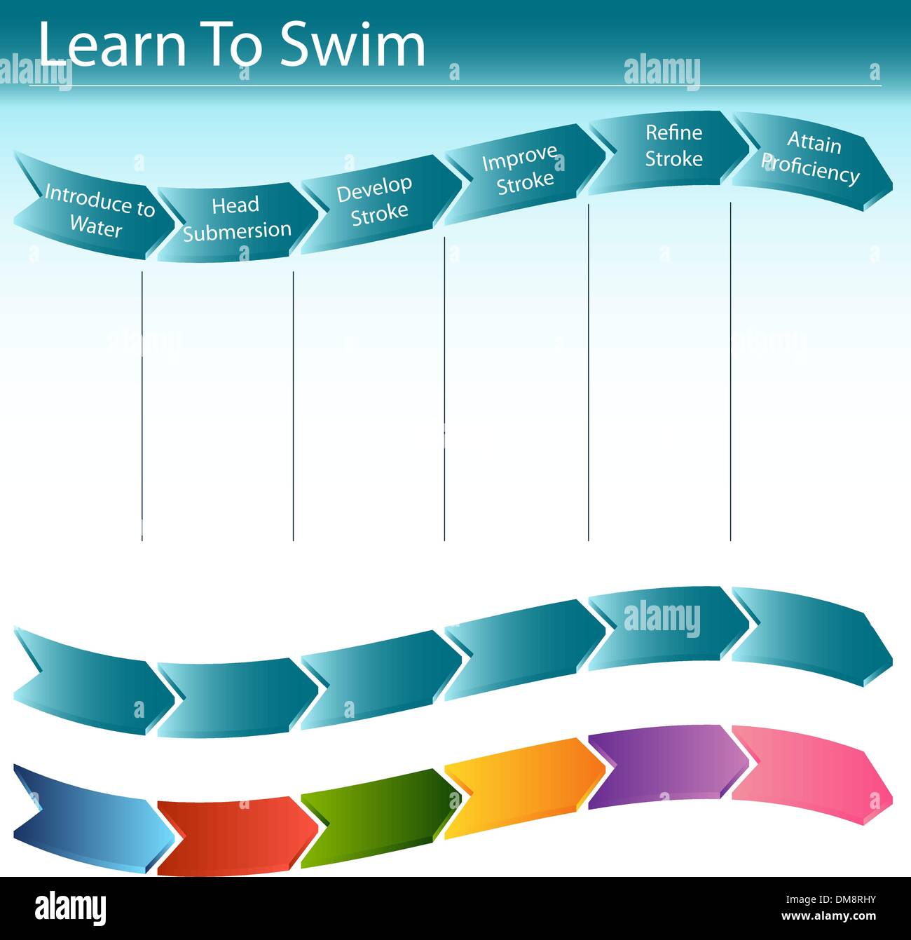 Learn to Swim Slide Stock Vector Image & Art - Alamy