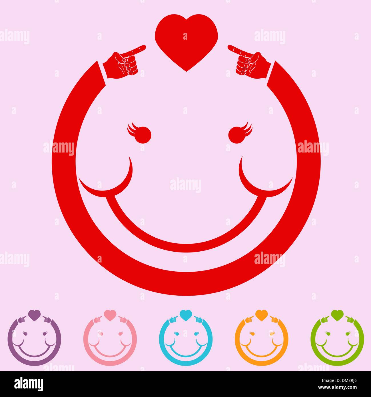Happy face blue love Stock Vector Images - Alamy