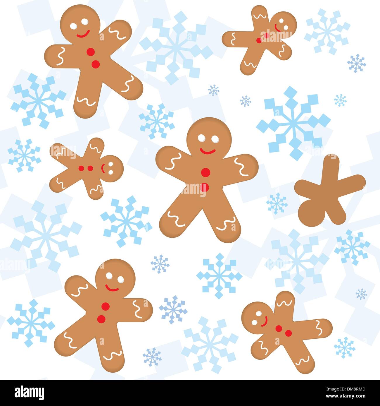 Gingerbread man pattern Stock Vector Images - Alamy