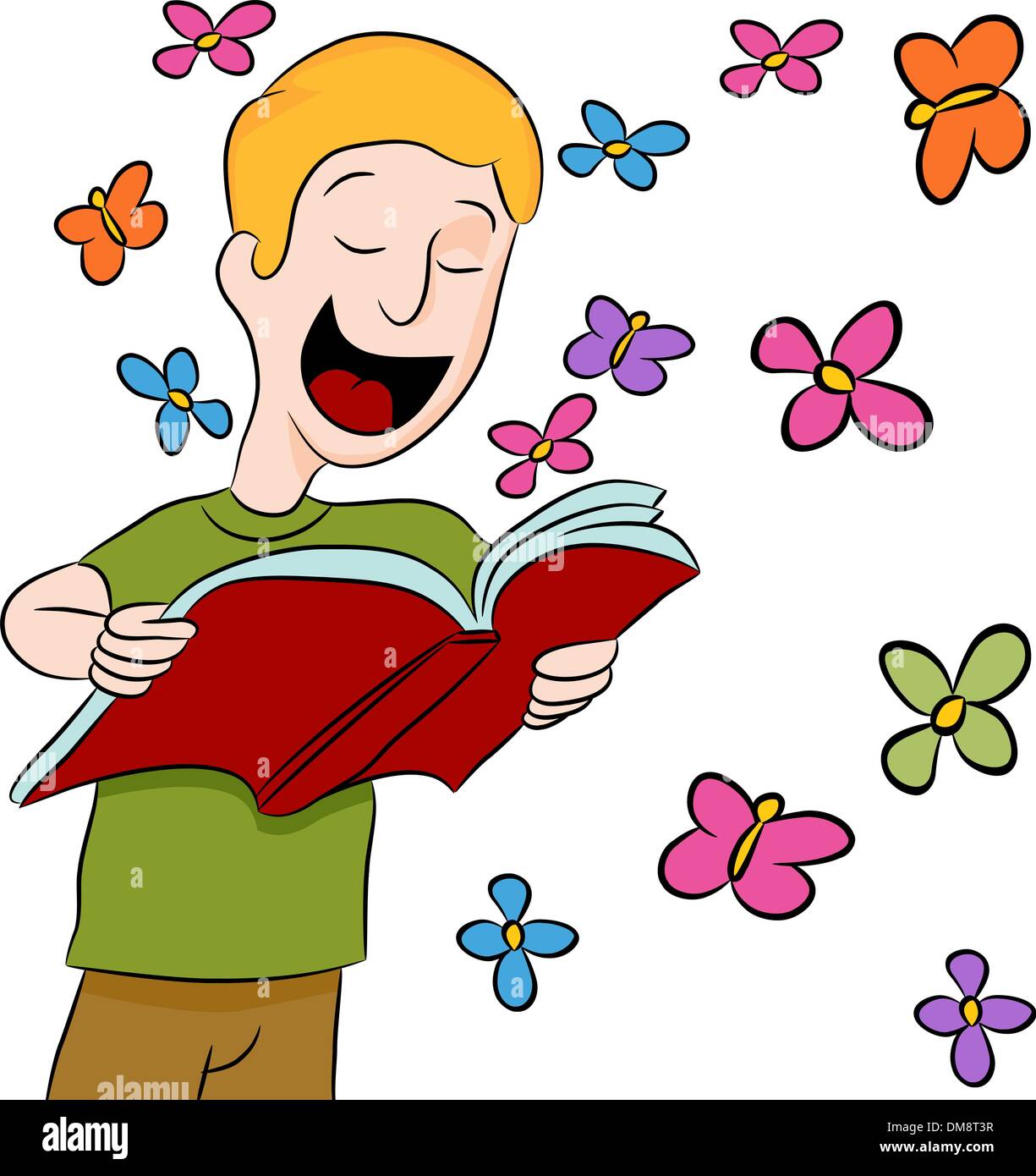 Boy reading clipart hi-res stock photography and images - Alamy